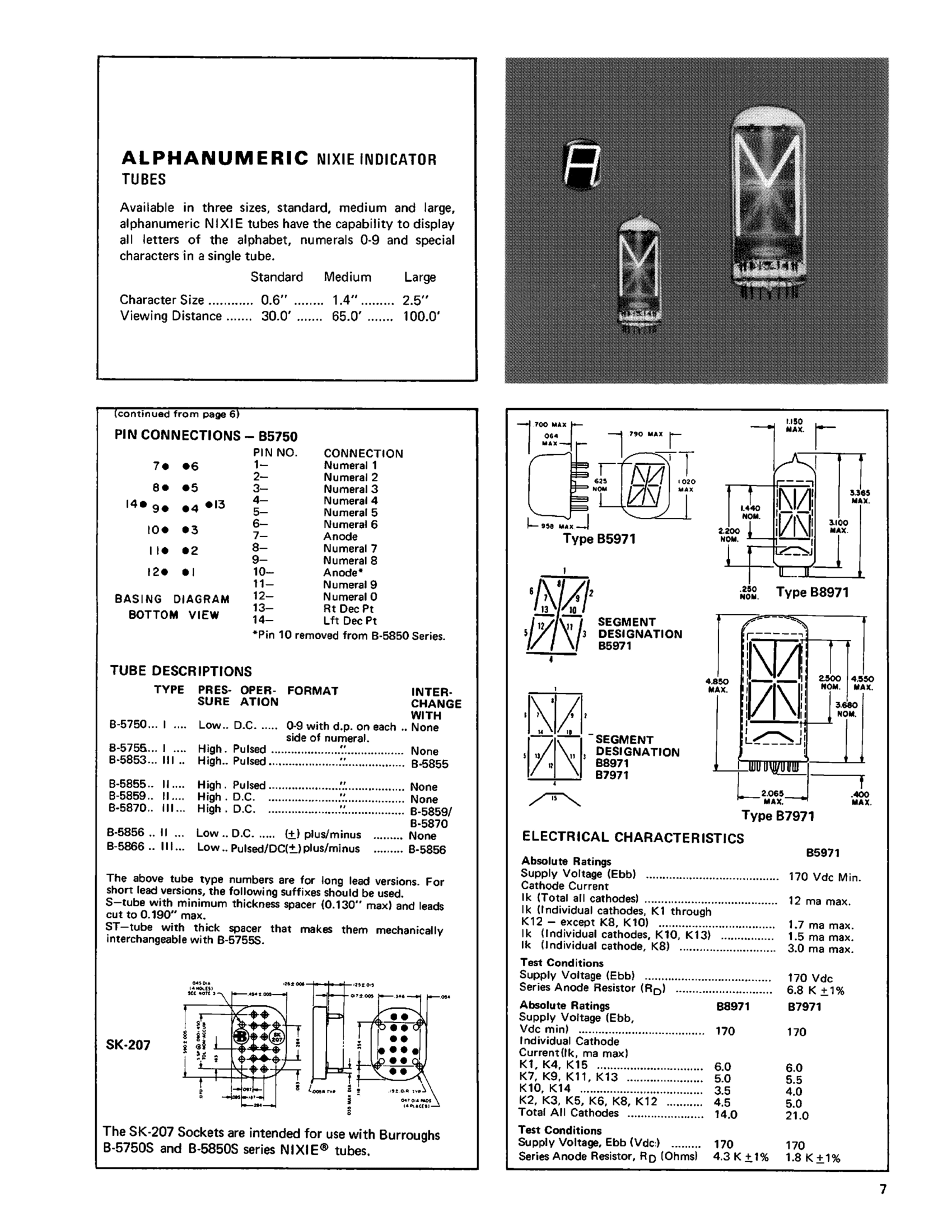Alphanumeric Nixie Clocks – Medium and Large! Burroughs 7971 and 8971 ...